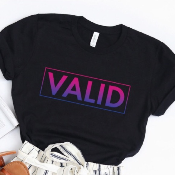 Tops | Valid Bi Pride Shirt Bisexuality Pride Shirt | Poshmark